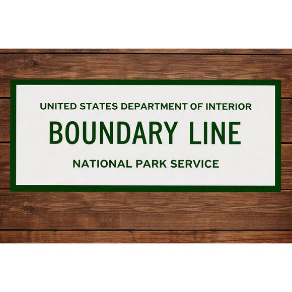 Custom | Art | National Park Service Boundary Line Sign Route Marker ...